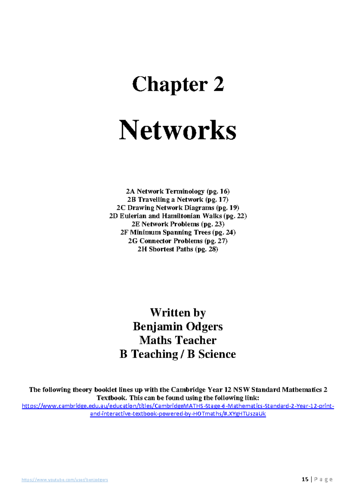 Networks Chapter 2 Summary - Key Concepts and Questions - Studocu