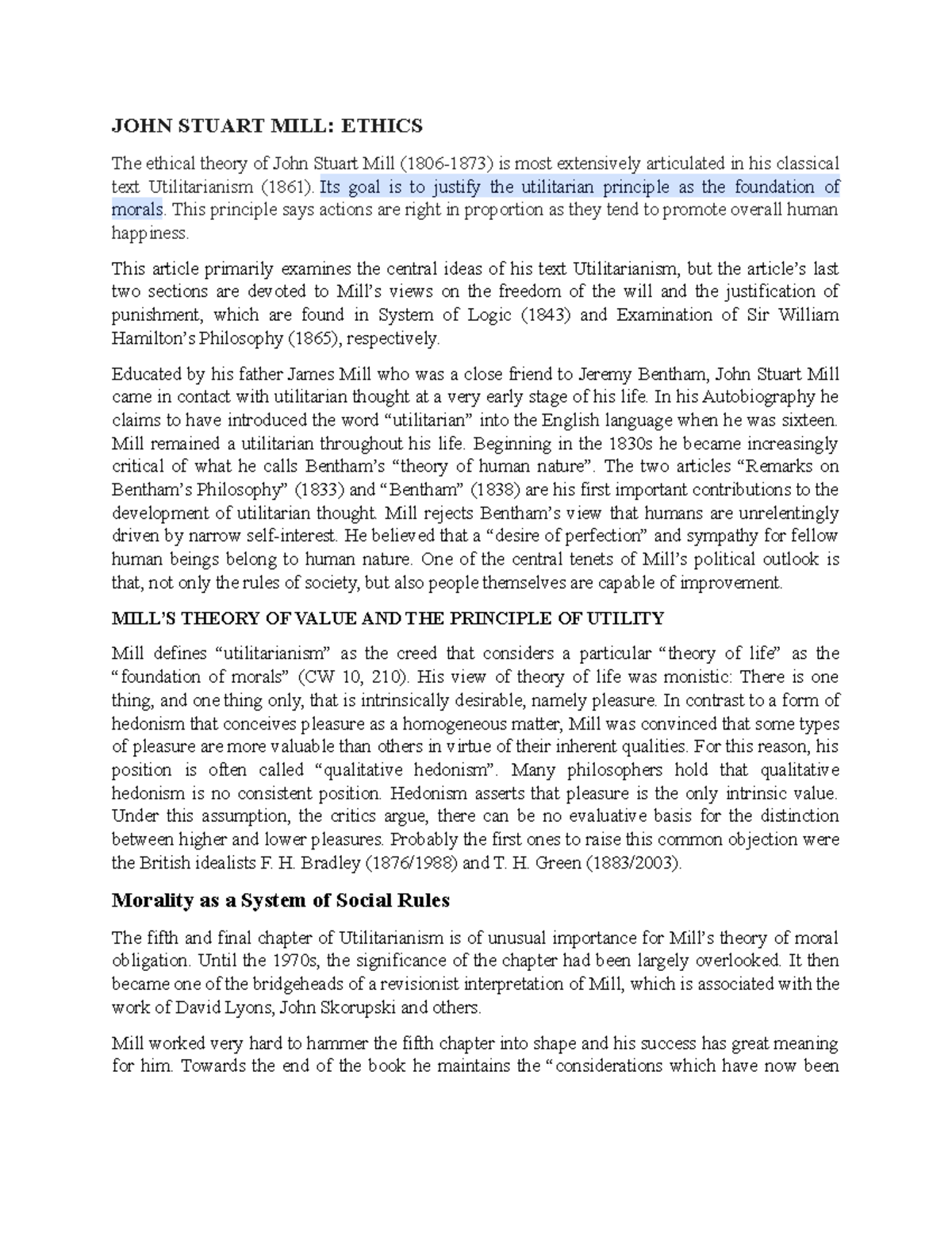 JOHN- Stuart-MILL - Description of John Stuart Mill - JOHN STUART MILL ...