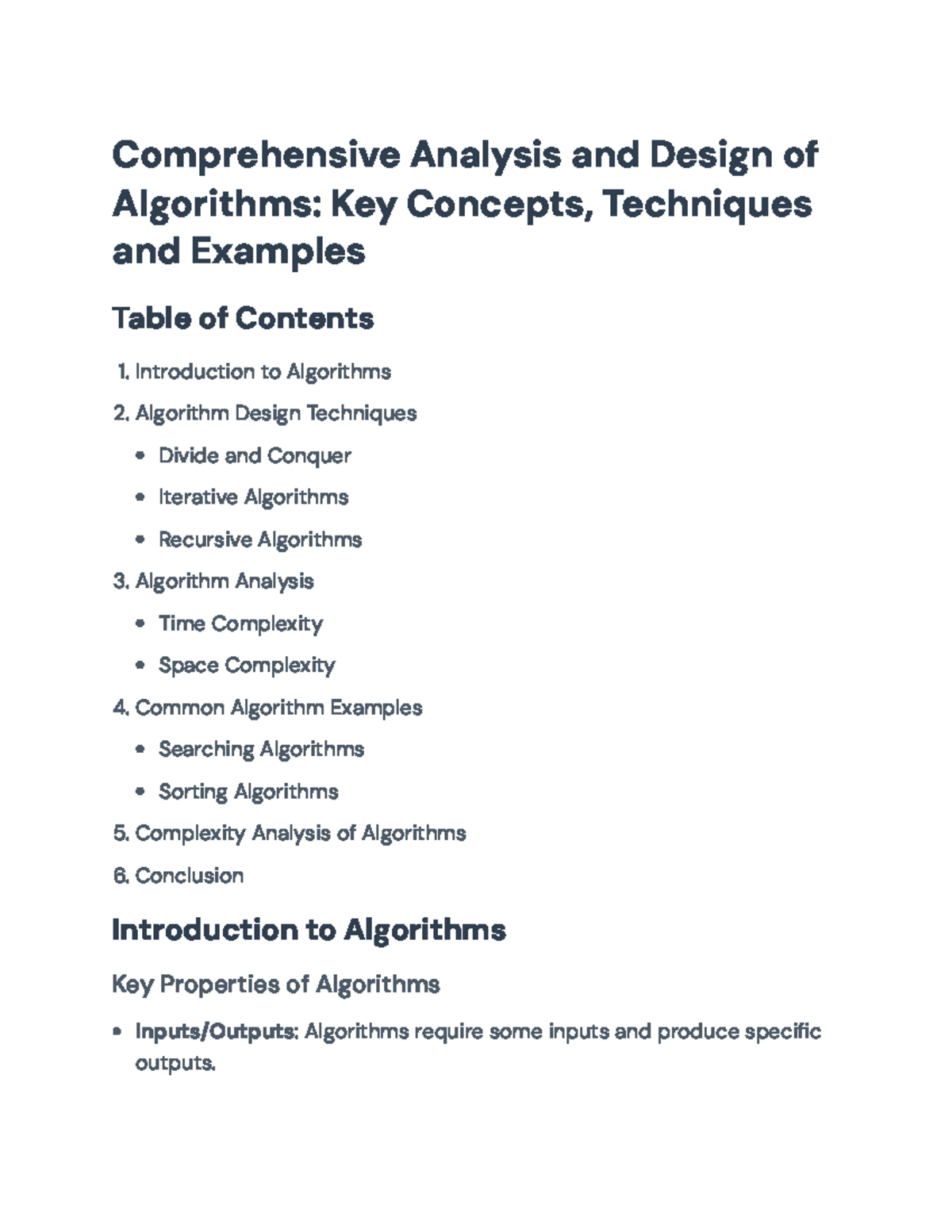 Comprehensive Guide to Algorithm Design and Analysis Techniques - Comprehensive Analysis and ...