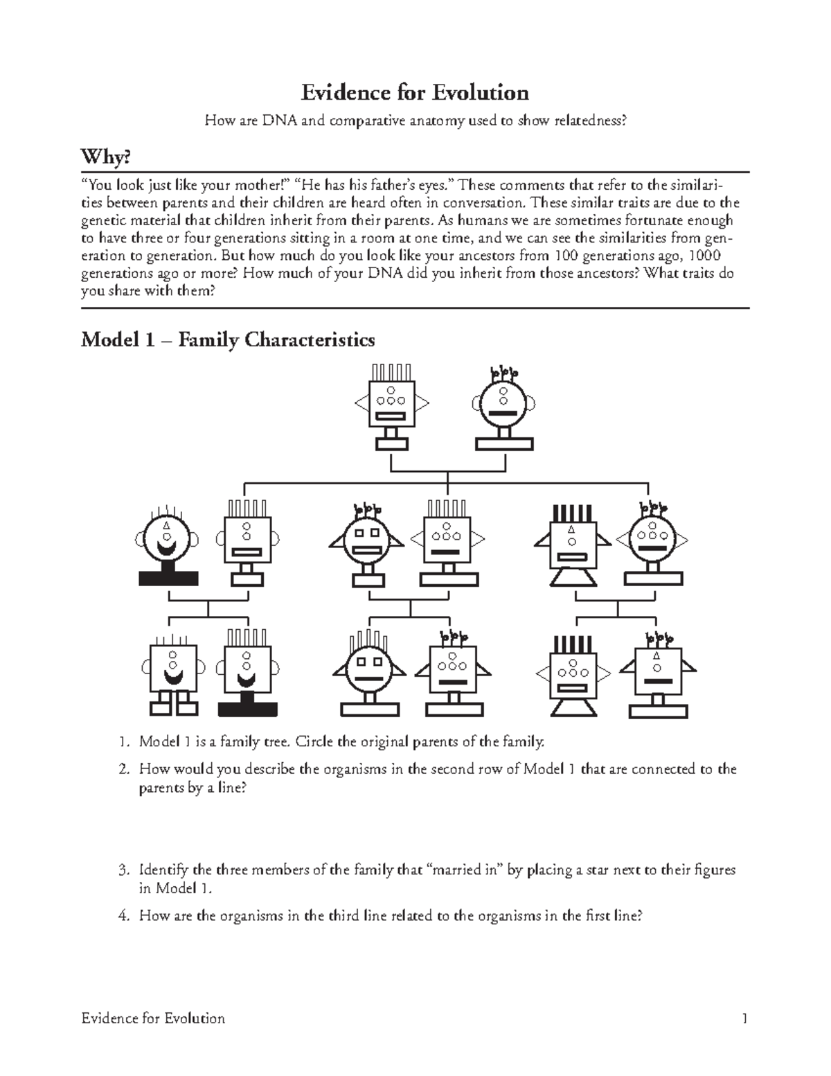 Evidence+for+Evolution - ” These comments that refer to the similari ...