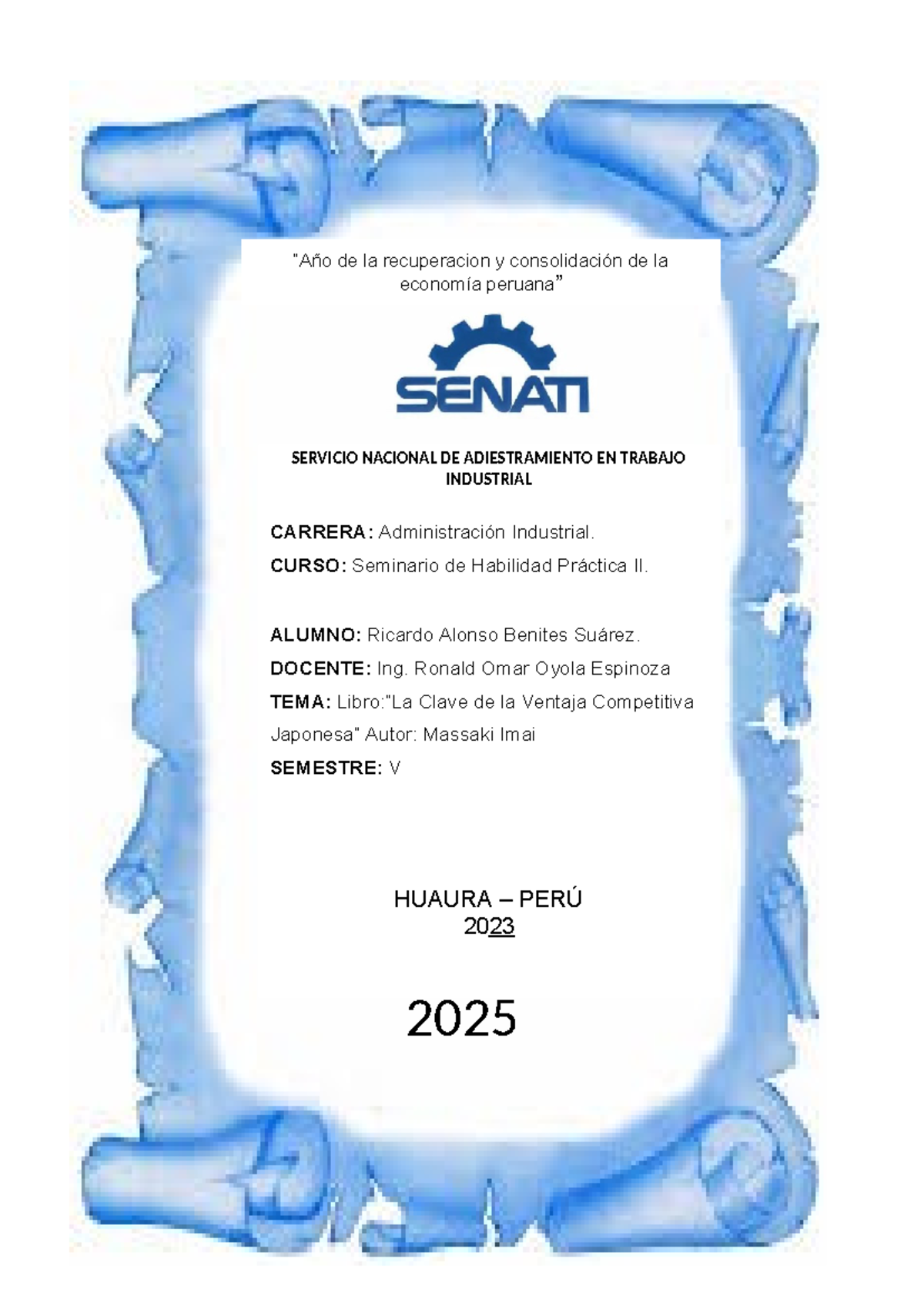 Trabajo de Libro: Clave de la Ventaja Competitiva - Seminario Habilidad Práctica - Studocu