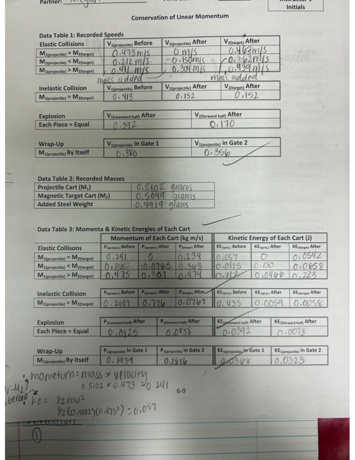 Lab Report 8: Simple Harmonic Motion - Partner: Migar Initials ...