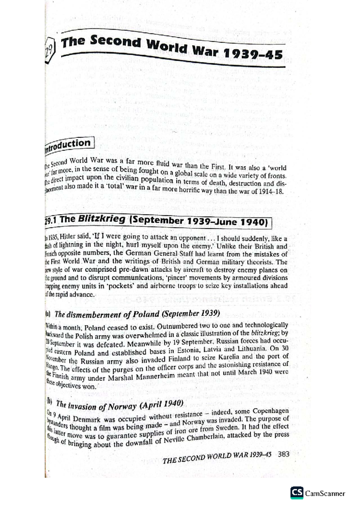 The Second World War: Key Events and Impacts (HIST 101) - Studocu