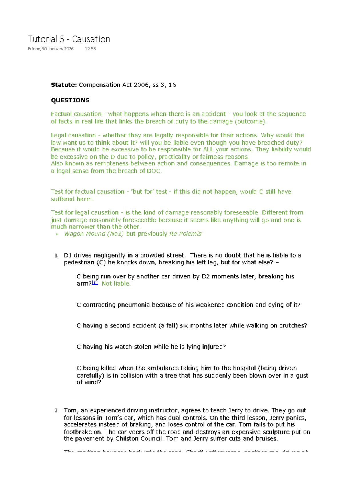 Tutorial 5 - Causation: Key Concepts and Case Studies - Studocu