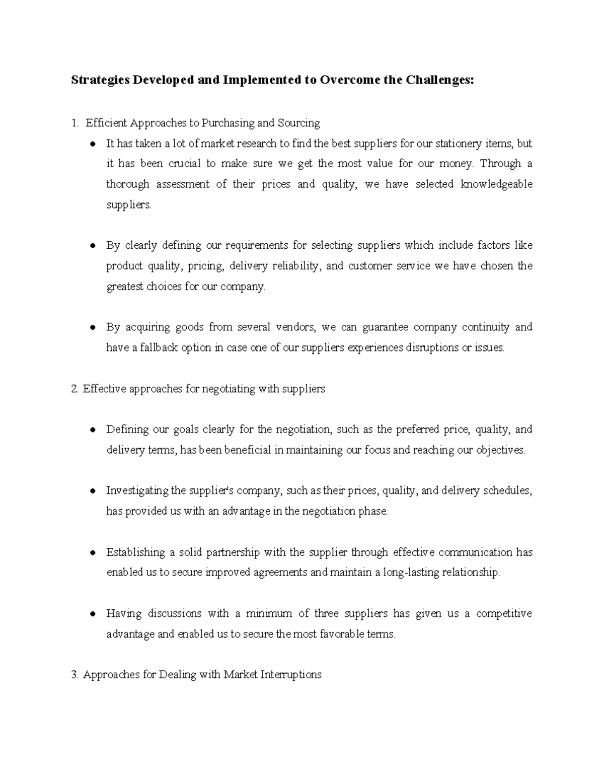 Strategies to Overcome Challenges in Business Operations - Studocu