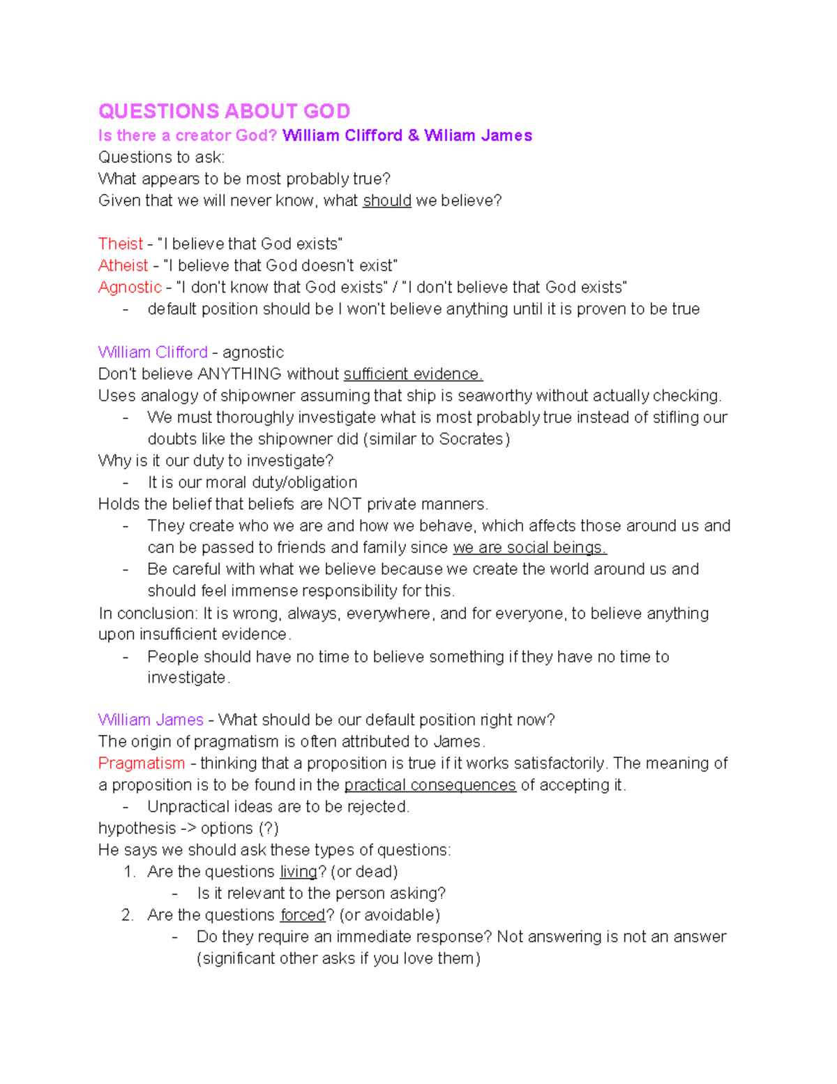 Study Guide: Quiz 3 for PHIL 101 - Exploring God, Morality, and ...