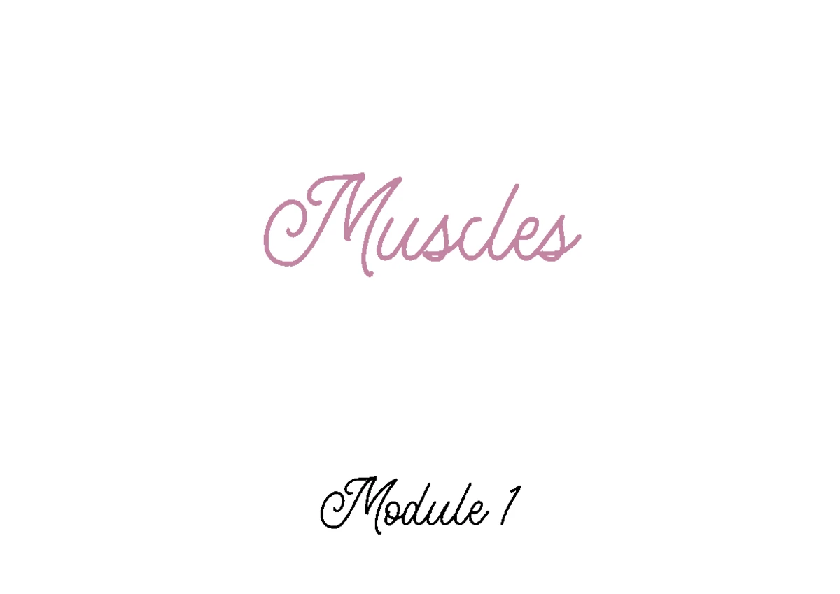 BIOM2011 Muscles Lecture 1: Integrative Cell & Tissue Biology - Studocu