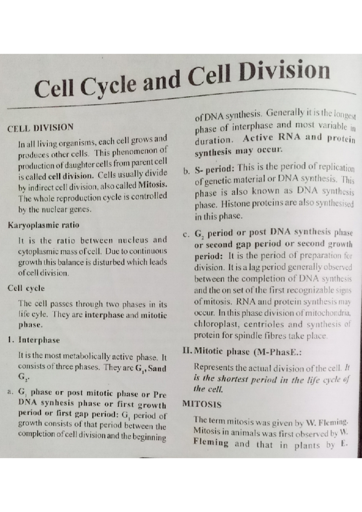 Cell cycle and cell division - Biology - Studocu
