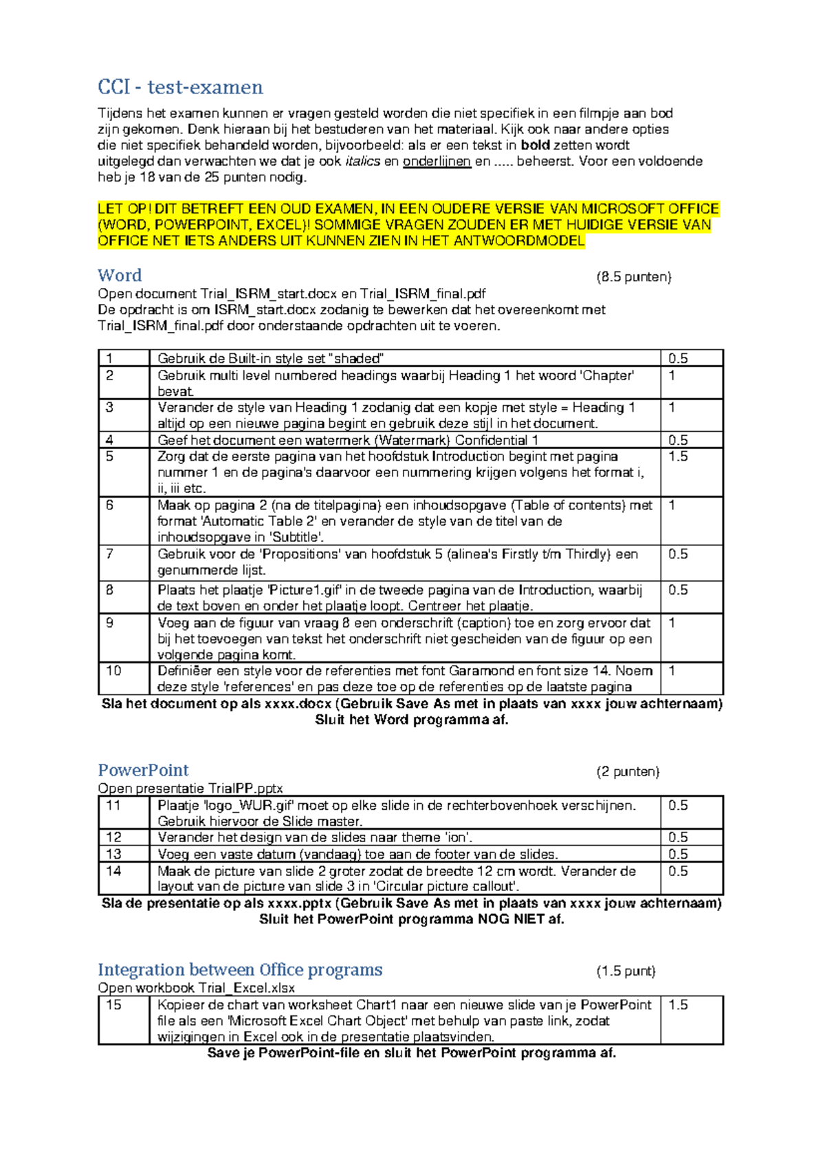 NL CCI Test Examen - Oefentoets Voorbereiding en Vereisten - Studeersnel