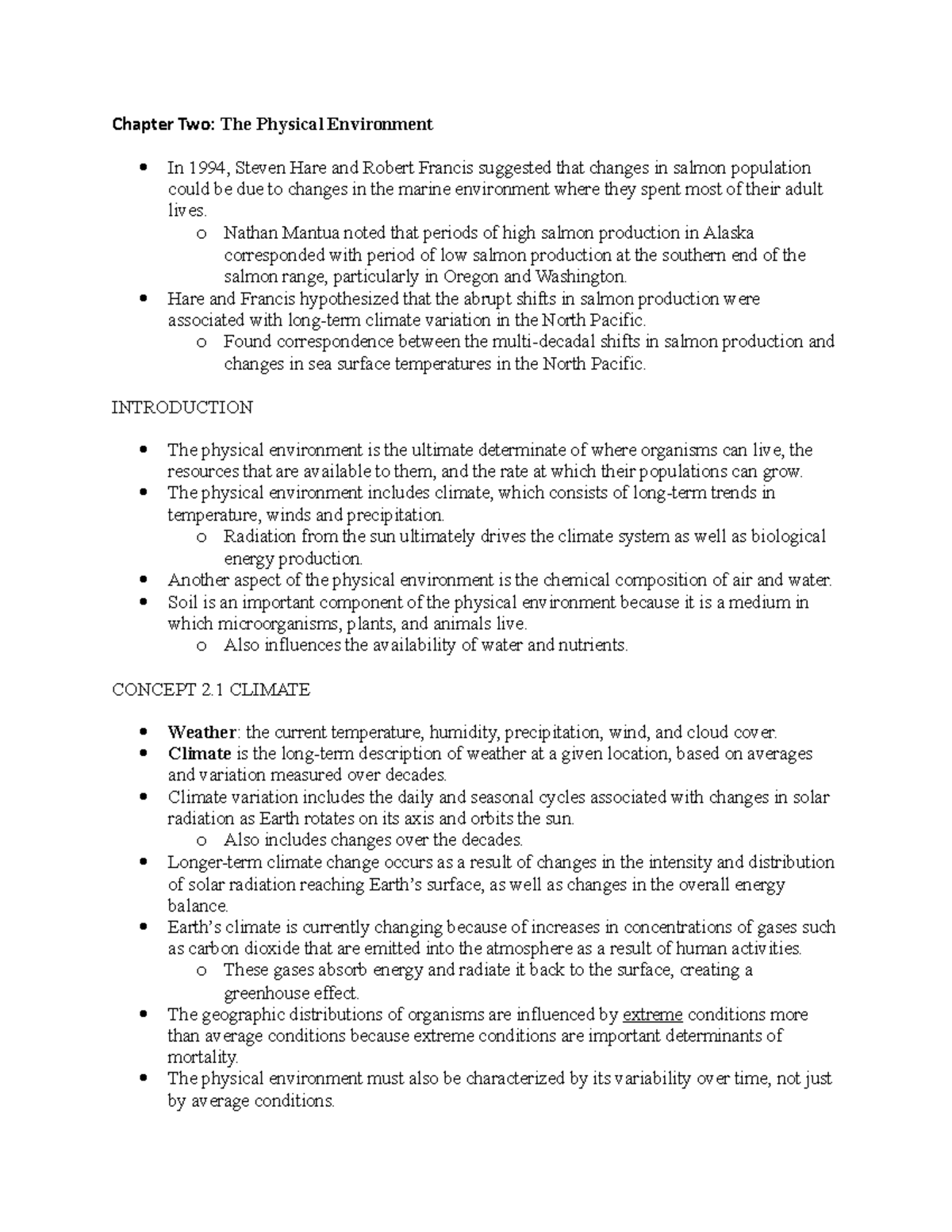 Ecology Chapter 02: The Physical Environment Overview and Insights ...