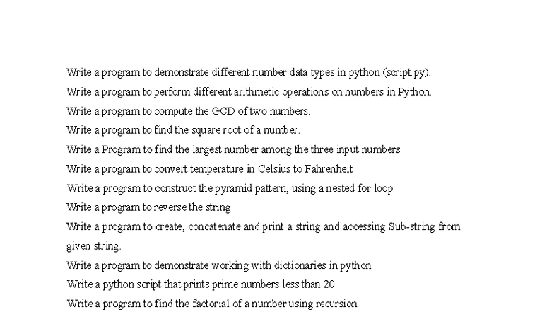 Python Programming: Data Types & Operations (CS101) - Studocu
