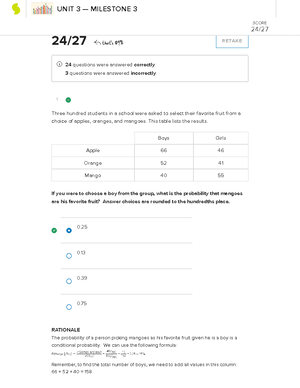 Stat Sophia Unit 1 Practice Milestone 1 - 1 CONCEPT → Nonresponse and ...