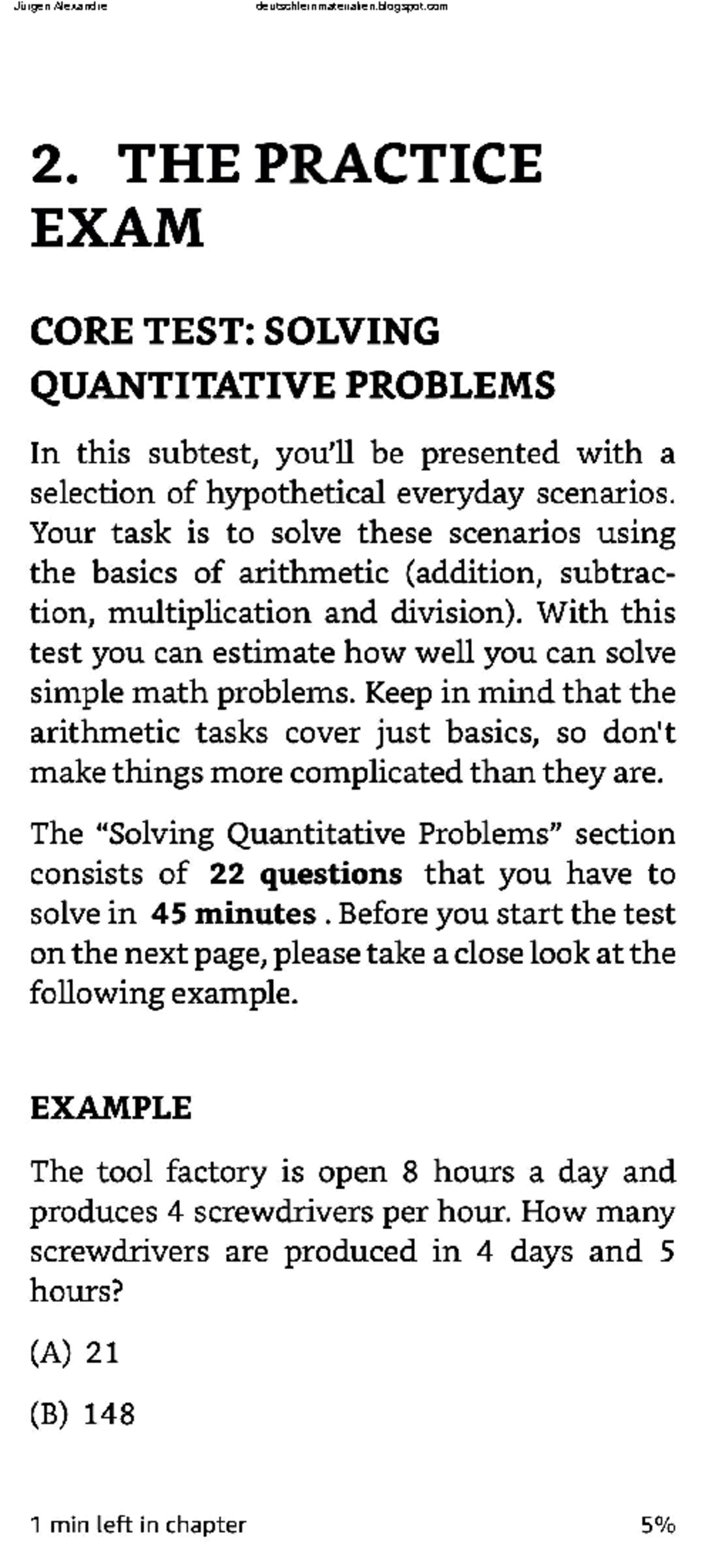 CORE-TEST: Practice Exam with Solutions and Examples - Studocu