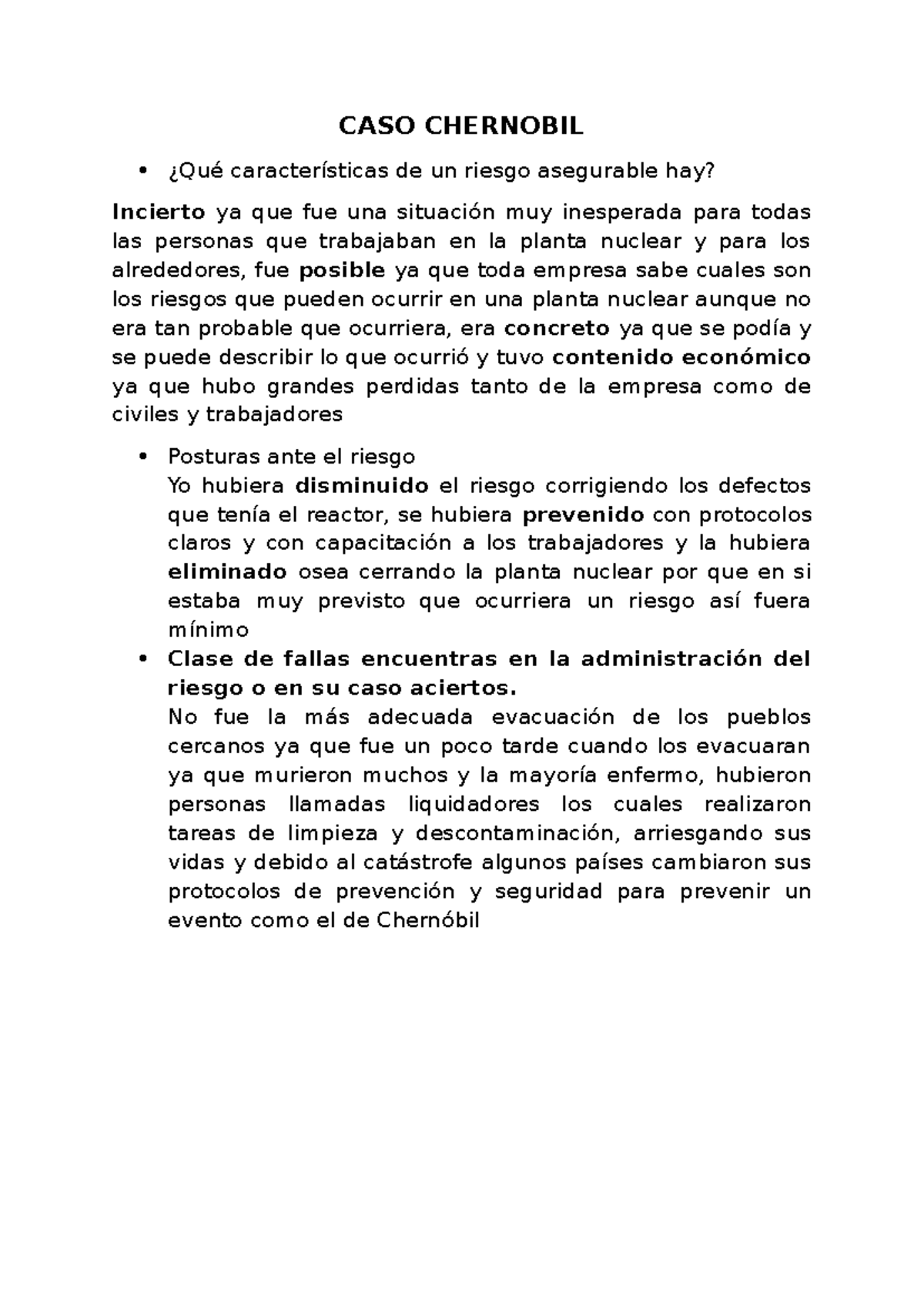 Tarea 1 SEGV: Análisis del Riesgo en el Caso Chernobyl - Studocu