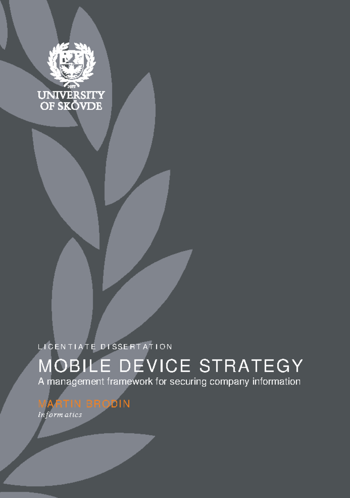 Fulltext 01 - Computer Science - L I C E N T I A T E D I S S E R T A T I O N MOBILE DEVICE ...