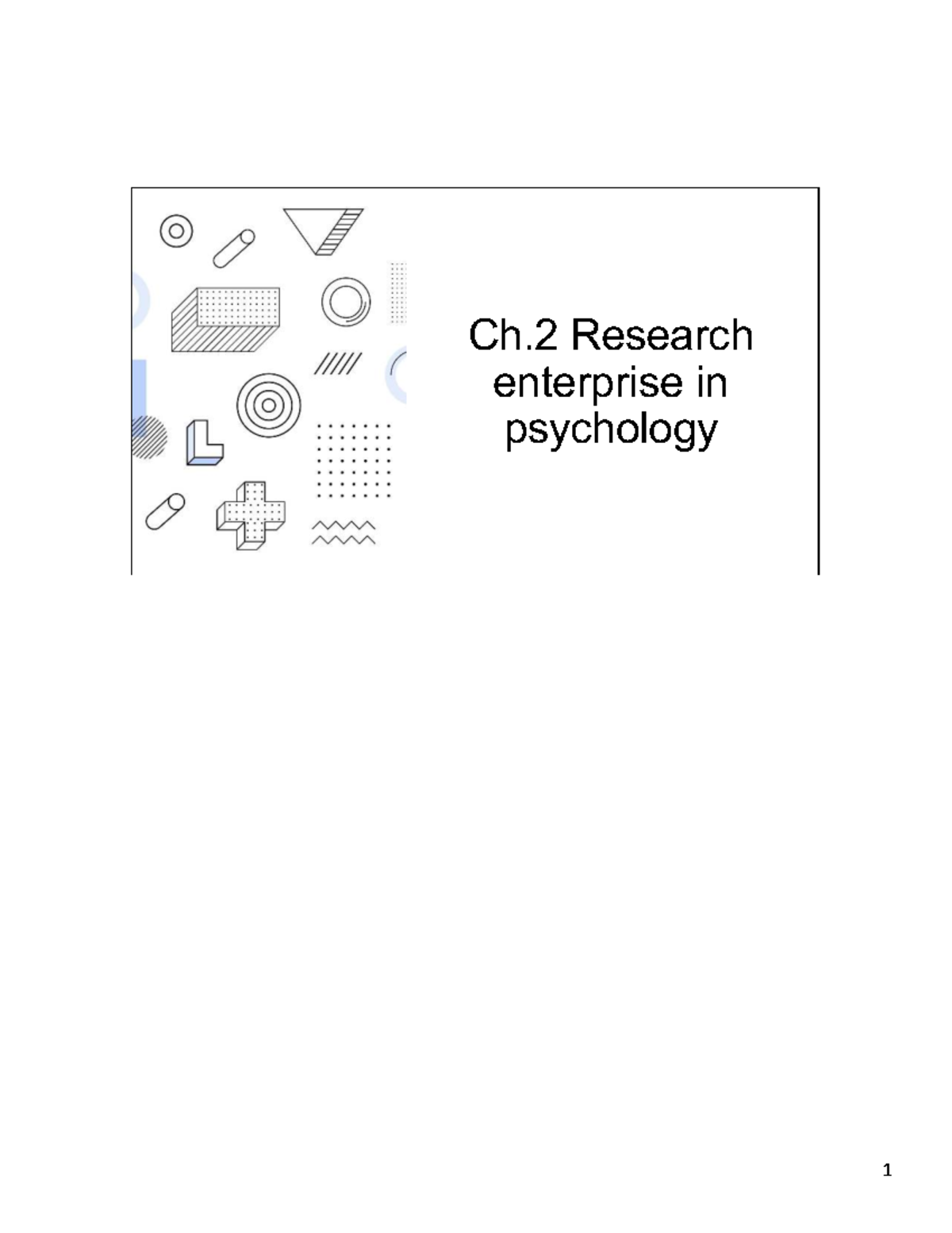 Ch.2 Understanding the Research Process in Psychology: Methods & Analysis - Studocu