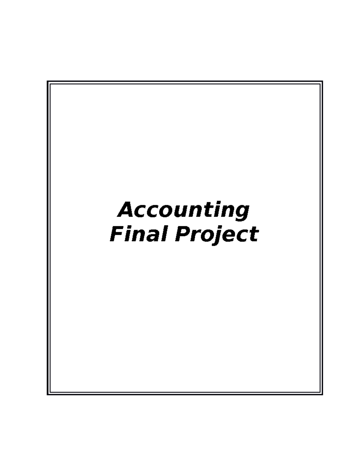 Final Project - Accounting Practices for Merchandising Company - Studocu