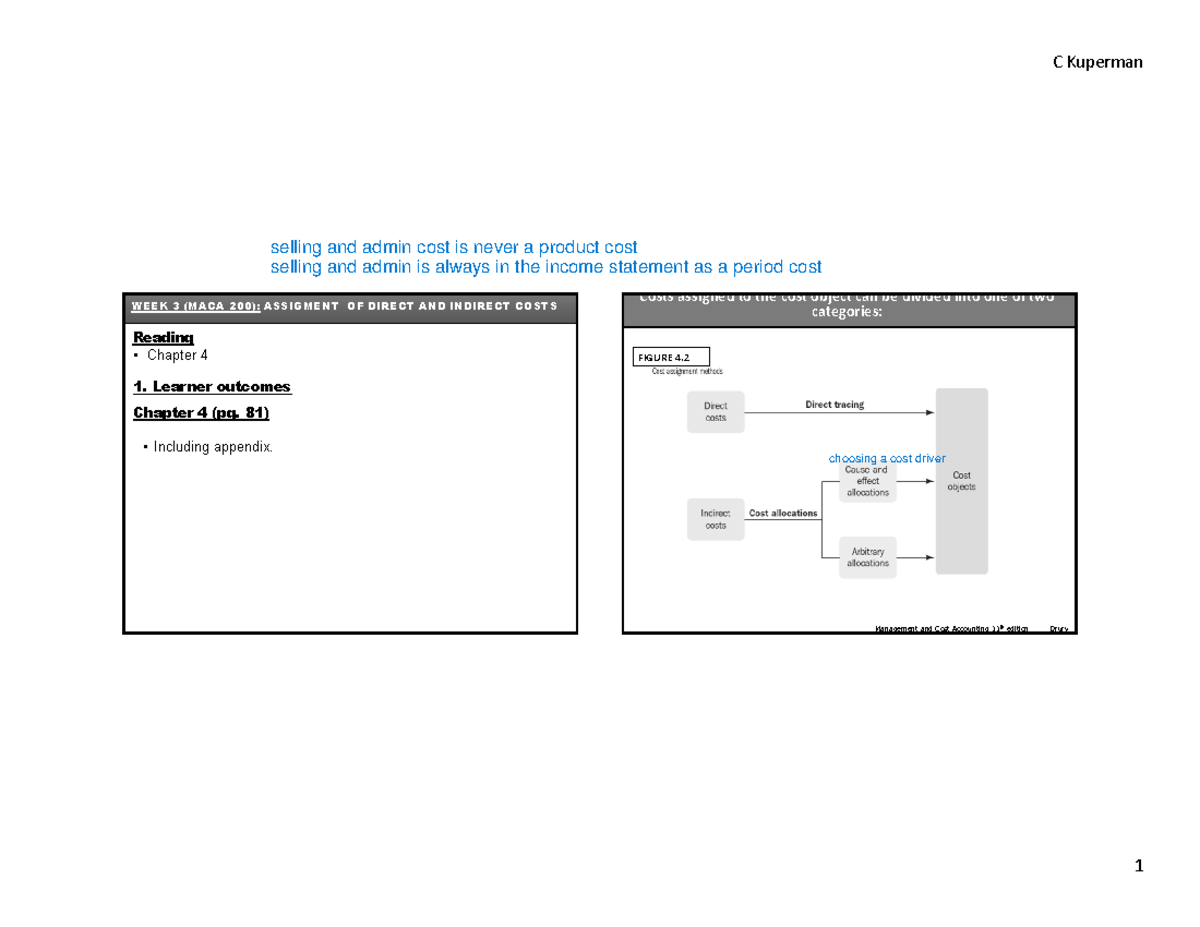 Week 3 Class lecture slide by C Kuperman W3 - C Kuperman ####### WEEK 3 ...