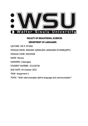 [Solved] Yintoni intsomi - Bachelor of Arts (BA 2224) - Studocu