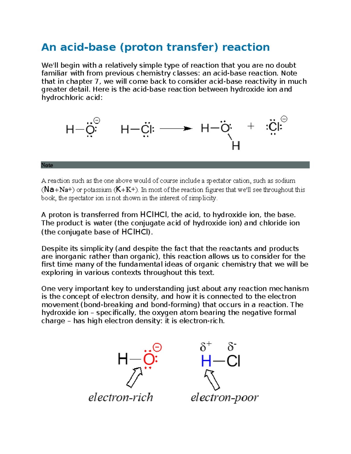 Acid base - acid base - An acid-base (proton transfer) reaction We'll ...