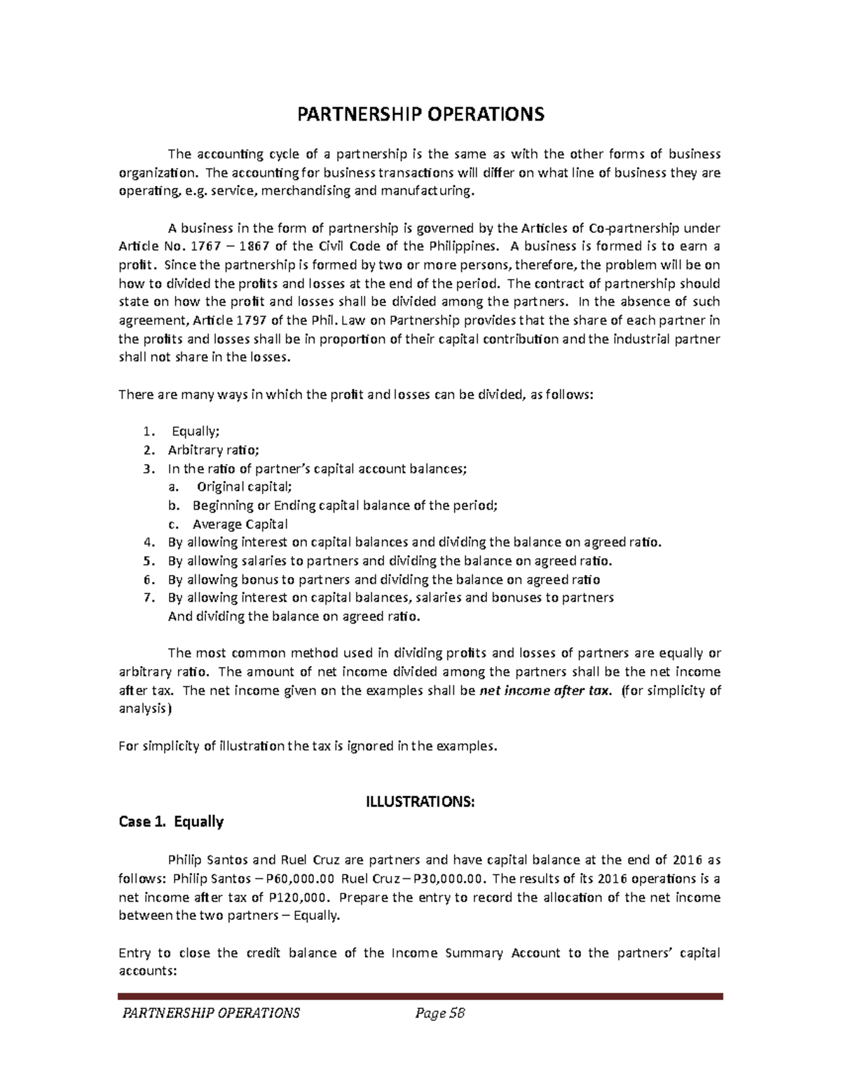 Partnership Operations Accounting Cycle & Income Distribution IM-Final ...