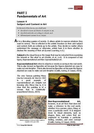 Fundamentals of Art: Forms and Expressions - Lesson 2 (ArtApp) - LESSON 2 of Art Source ...