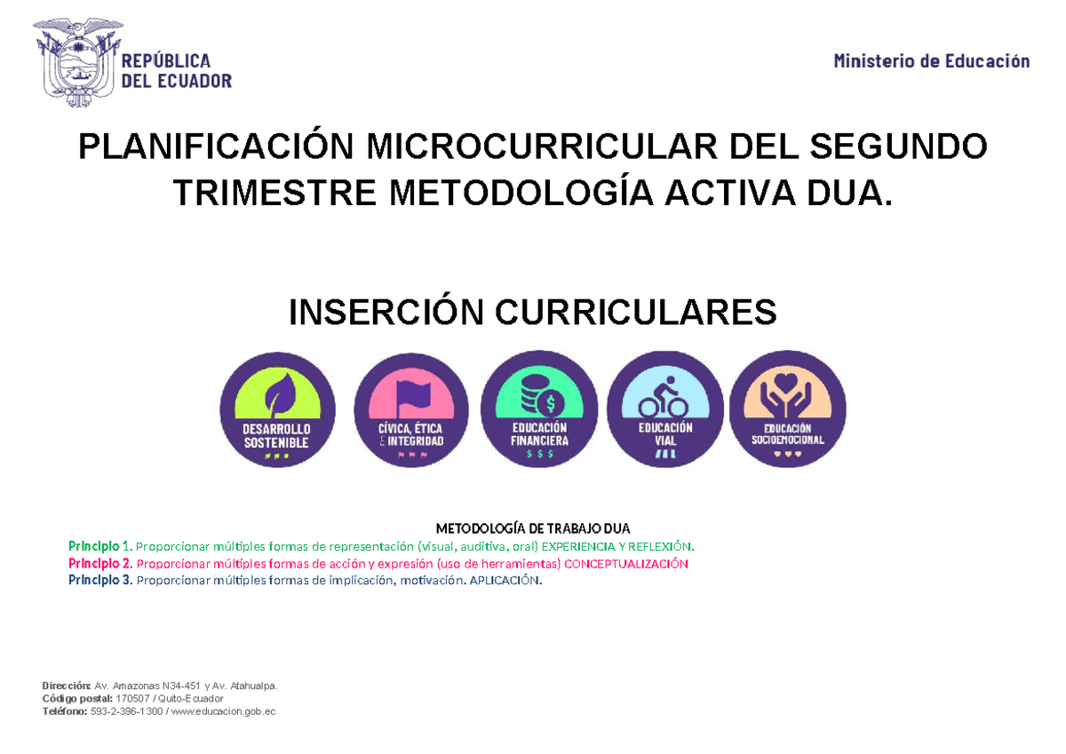Planificación Microcurricular de Lengua y Literatura - Segundo Trimestre DUA - Studocu