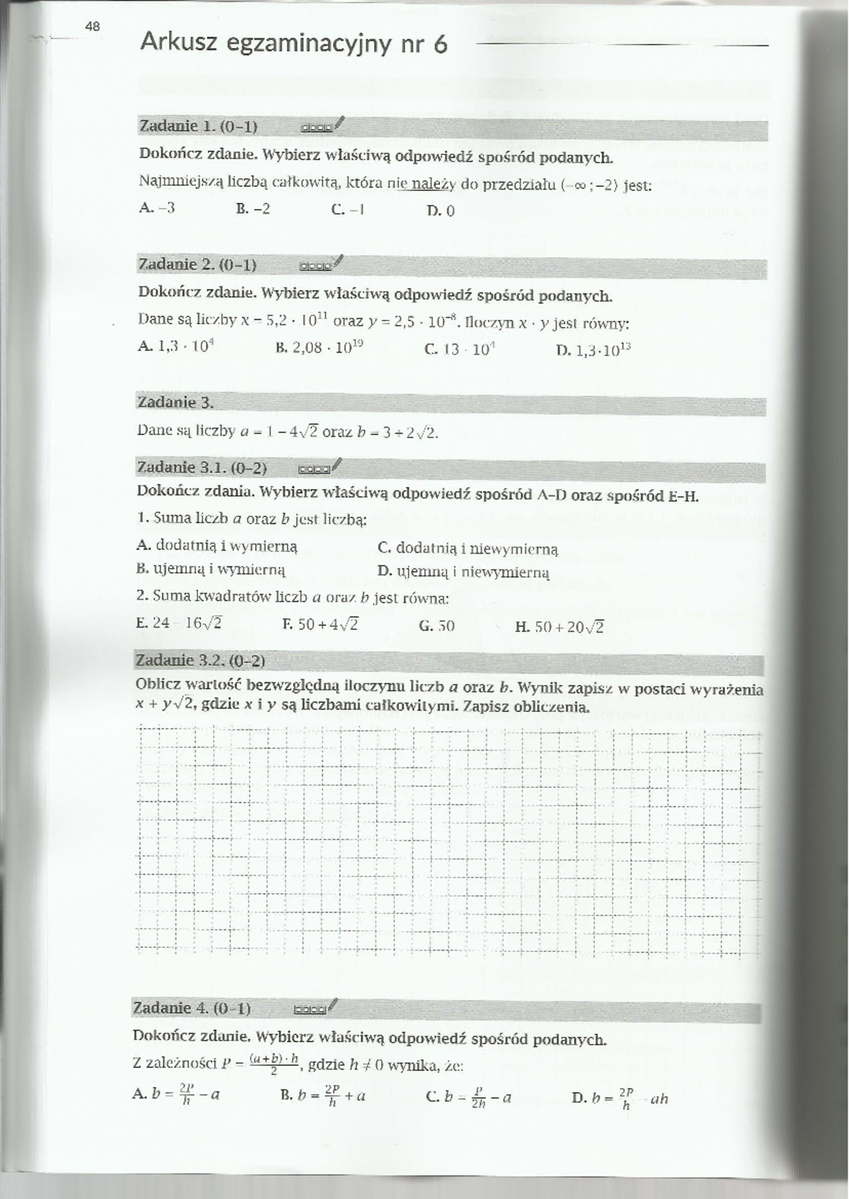 Nowa Matura GWO 2 - Arkusz egzaminacyjny nr 6 i 7 Matematyka - Studocu