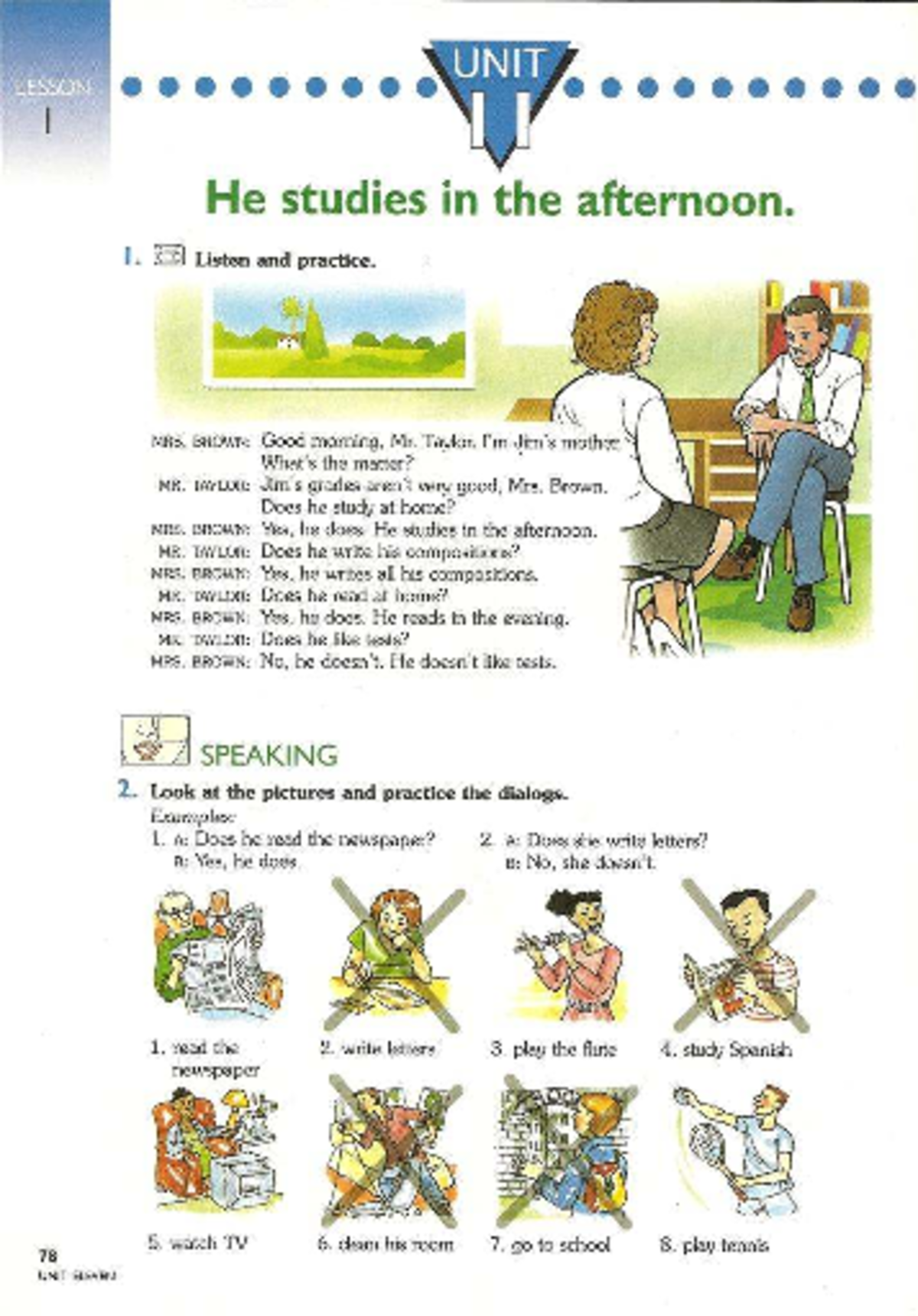 Unit 11 Lesson: Daily Activities and Verb Practice - Studocu