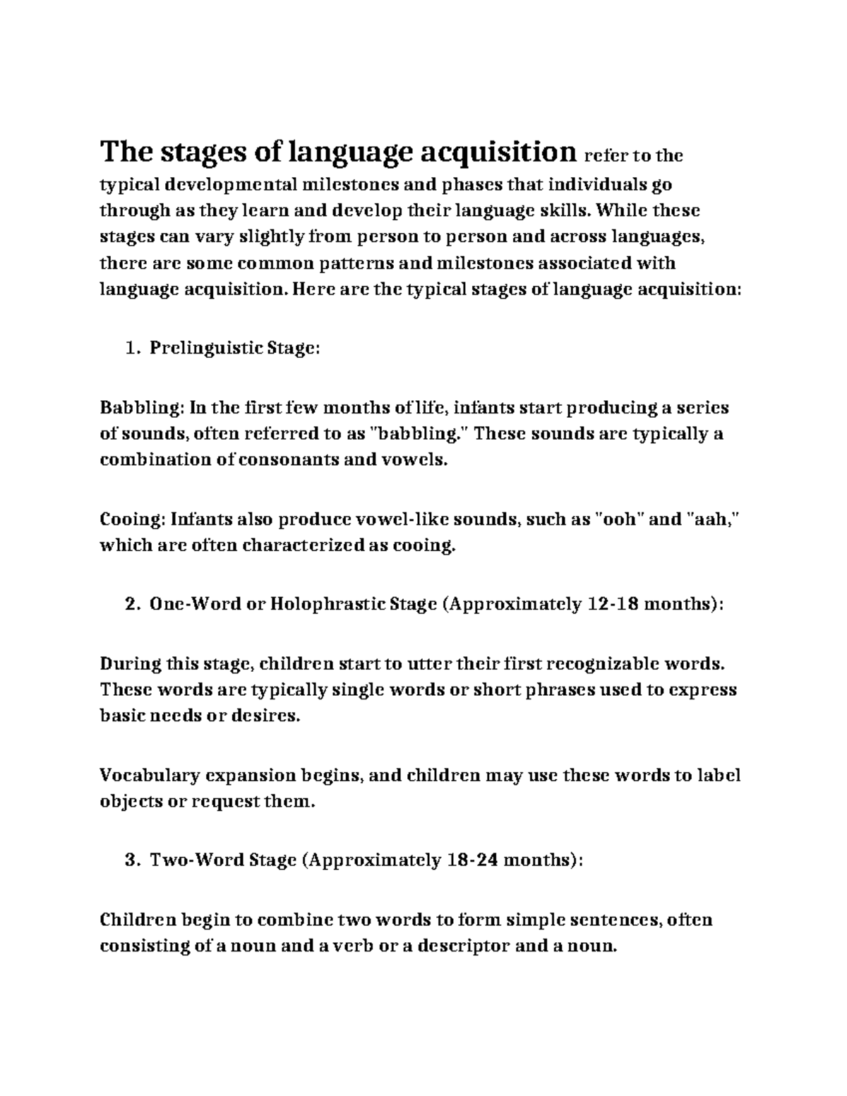 Stages of Language Acquisition: Developmental Milestones Explained ...