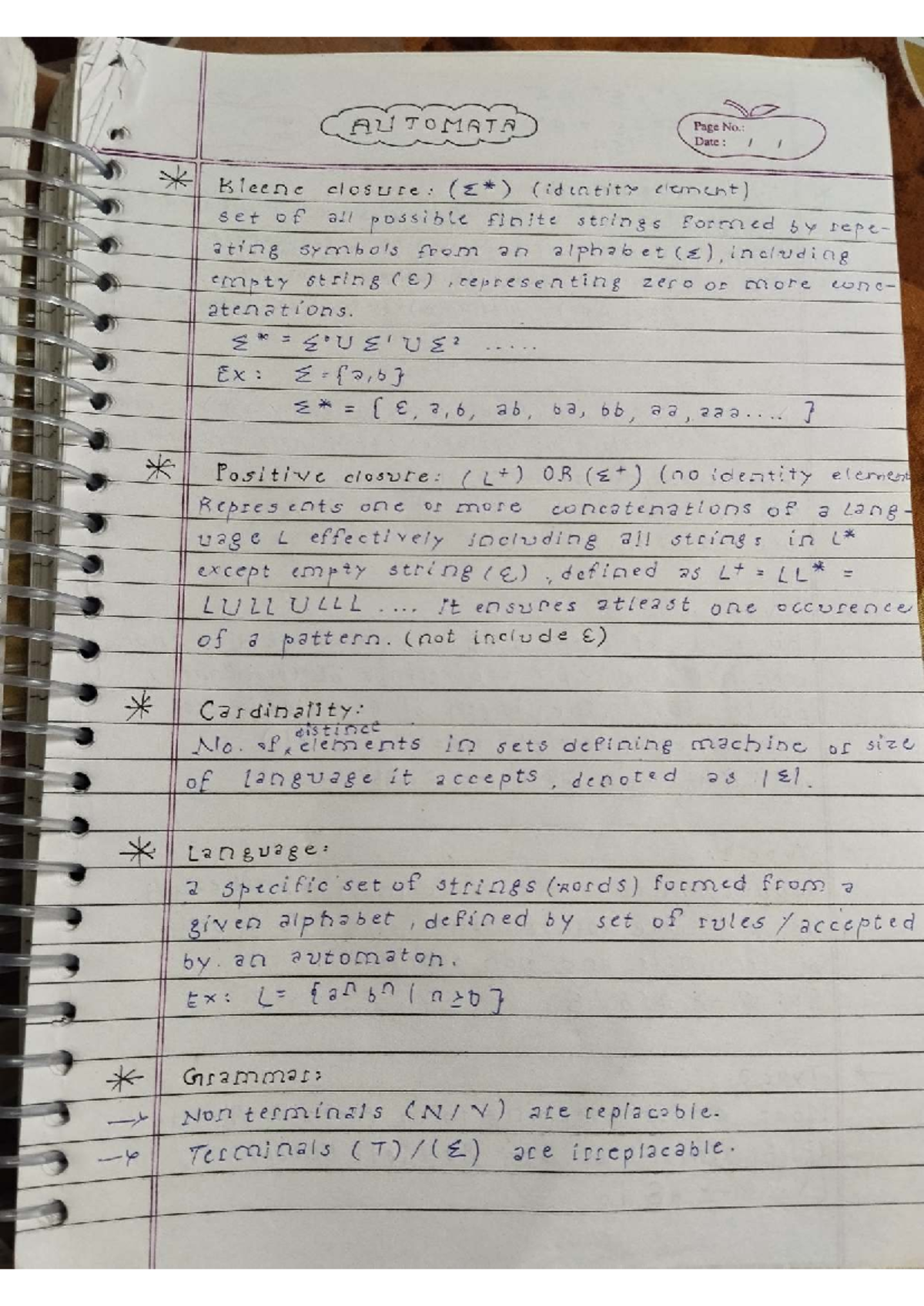 Automata Theory: Midterm Study Notes (Course Code: NG) - Studocu