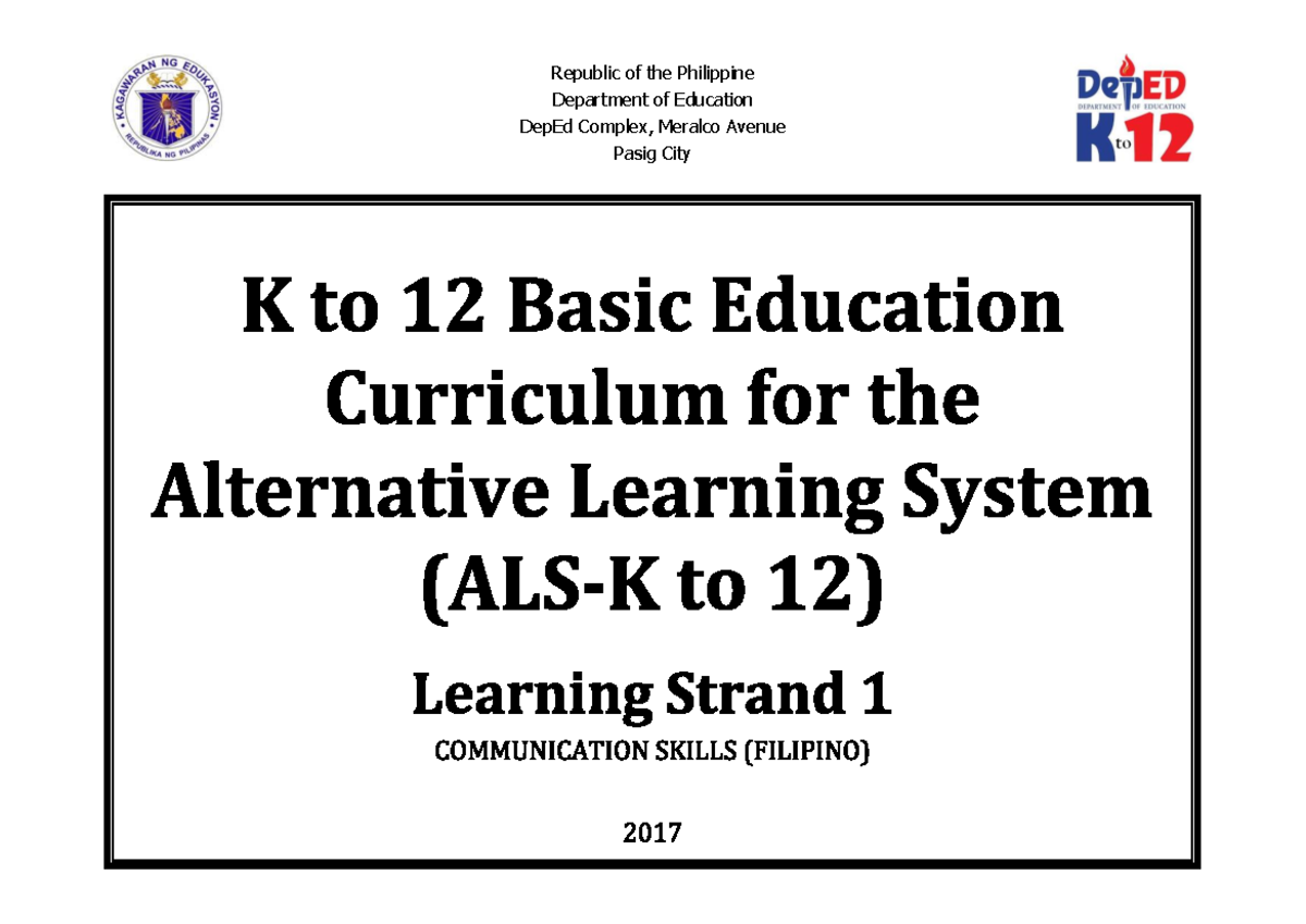LS 1 Comm Skills Filipino - Republic of the Philippine Department of ...