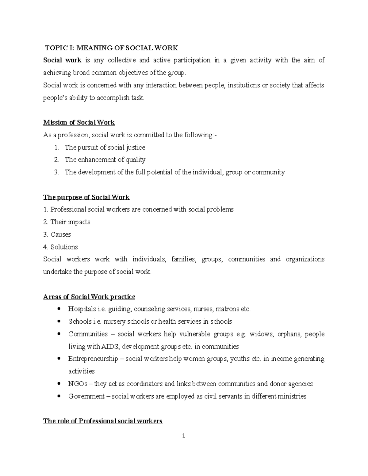 SOCW 101: Social Work Theory and Practice Overview and Key Concepts ...