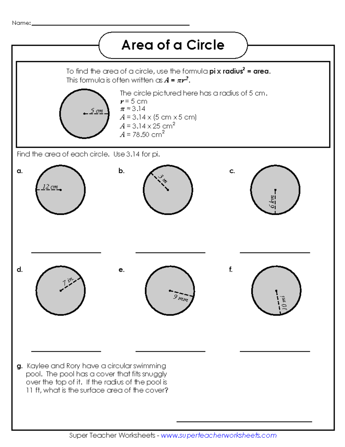 Circle Answer Key - Name: Super Teacher Worksheets ...