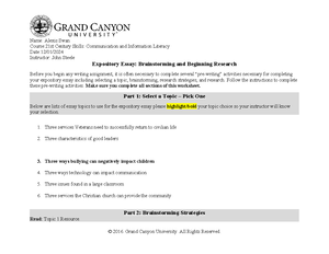 Final Draft - Three Characteristics of Good Leaders Alexis Swan College ...
