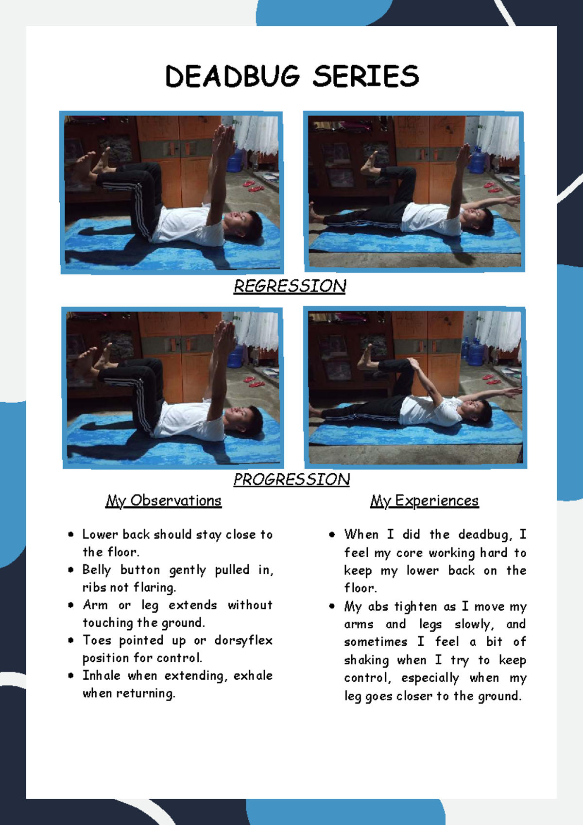 PATHFIT Core Stability Exercises: Deadbug, Hip Bridge, Plank Insights - Studocu