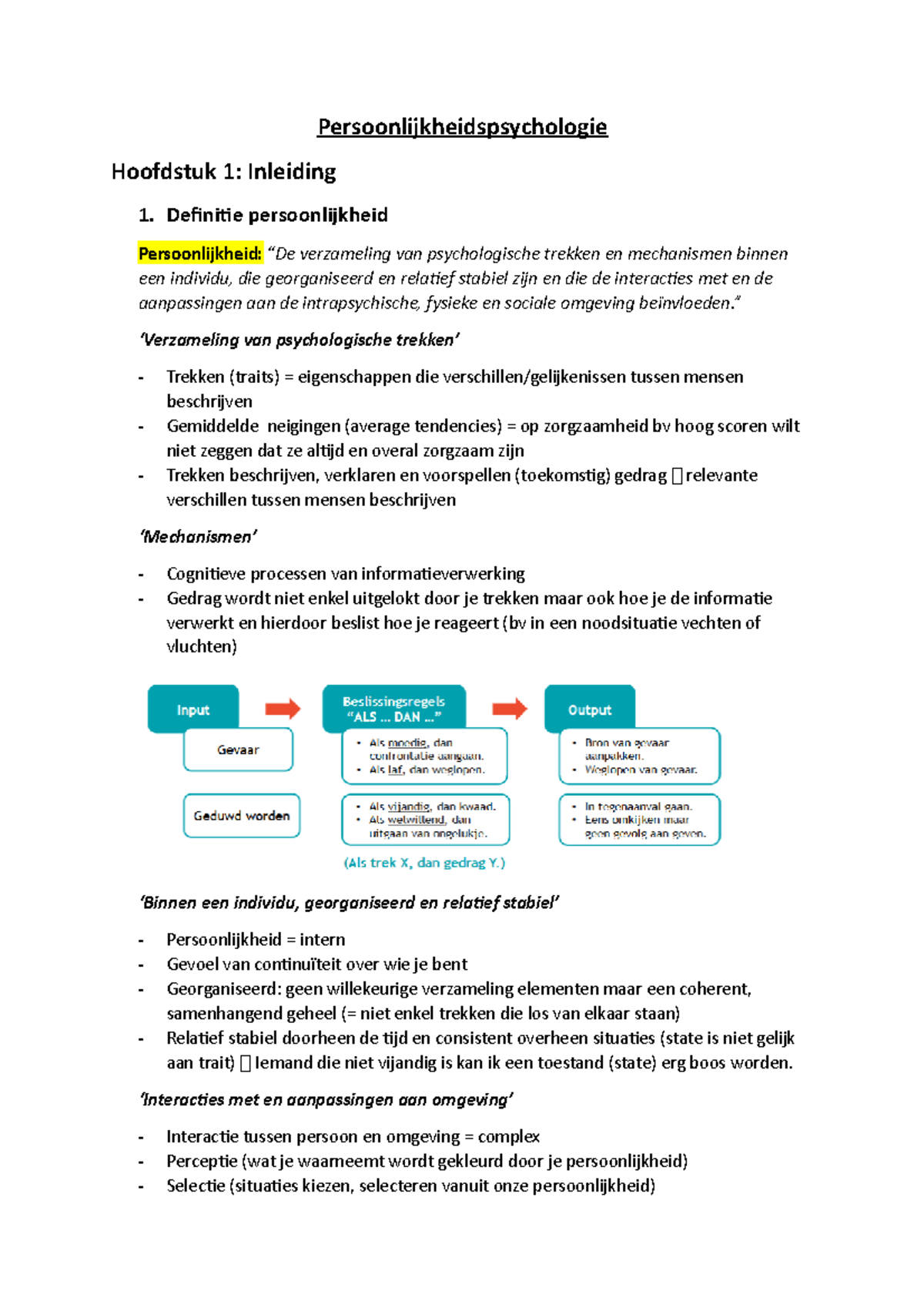 Persoonlijkheidspsychologie TM - Persoonlijkheidspsychologie Hoofdstuk ...