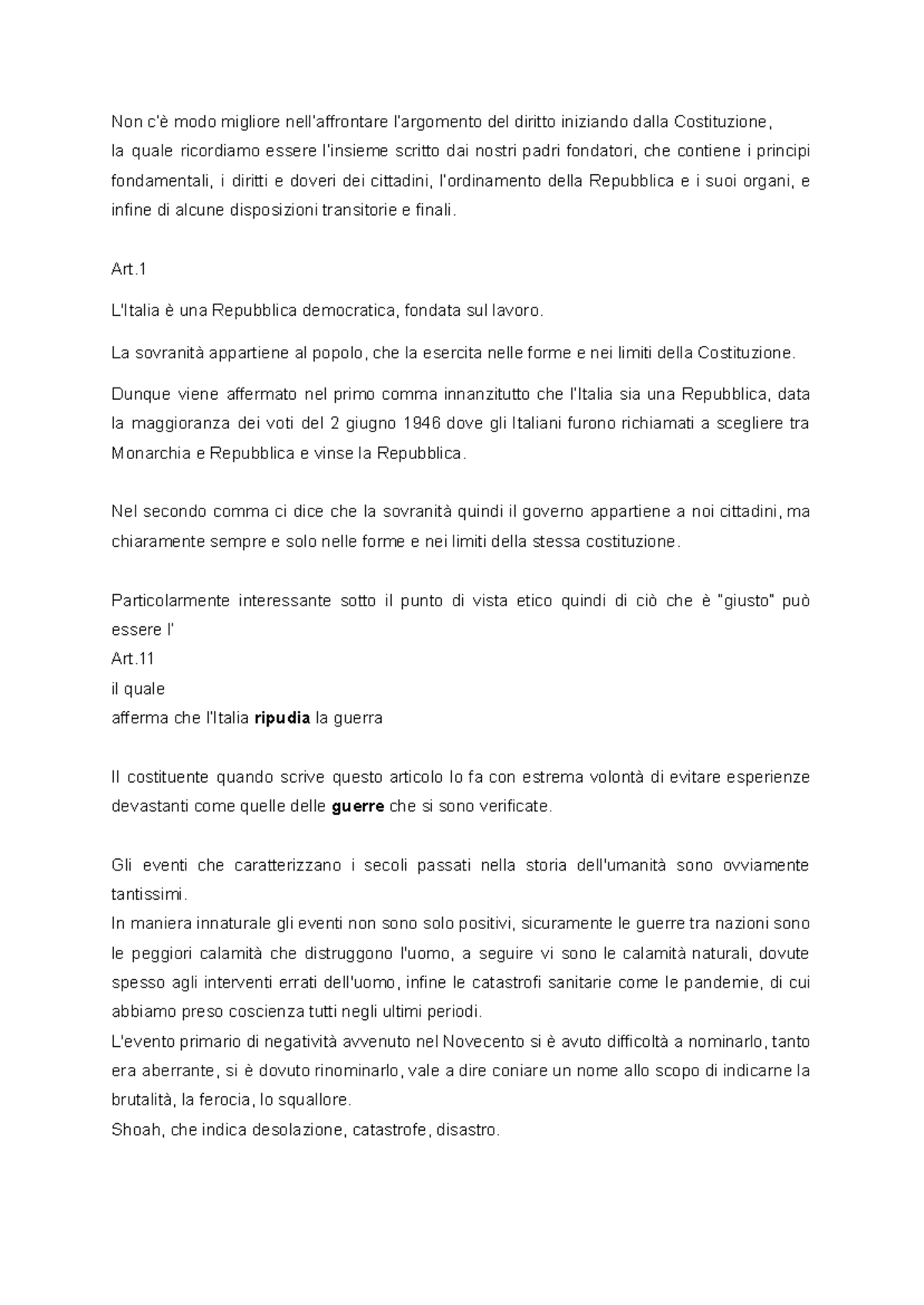 diritto costituzionale - Non c’è modo migliore nell’affrontare l ...