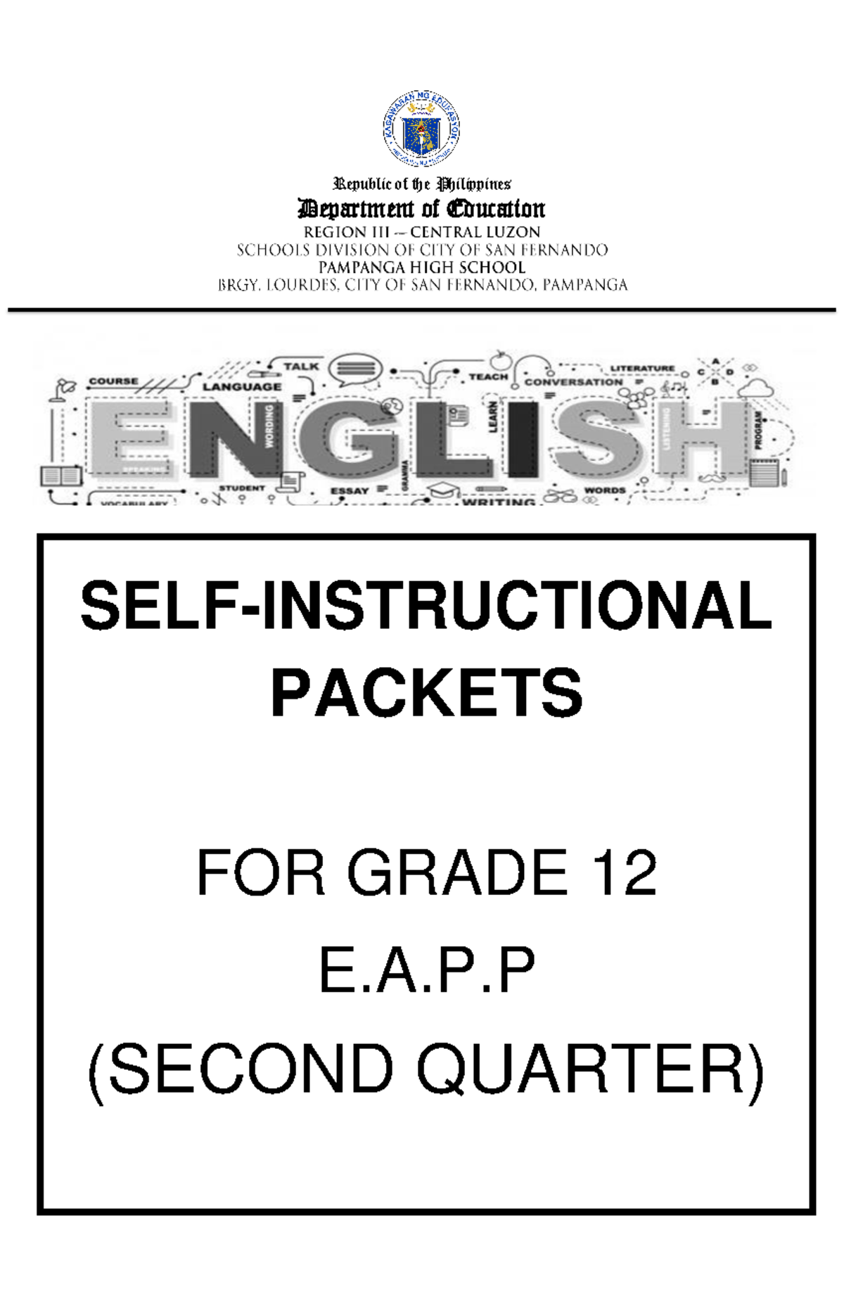 Grade 12 EAPP Quarter 2 Self-Instructional Packet for Weeks 1-7 - Studocu