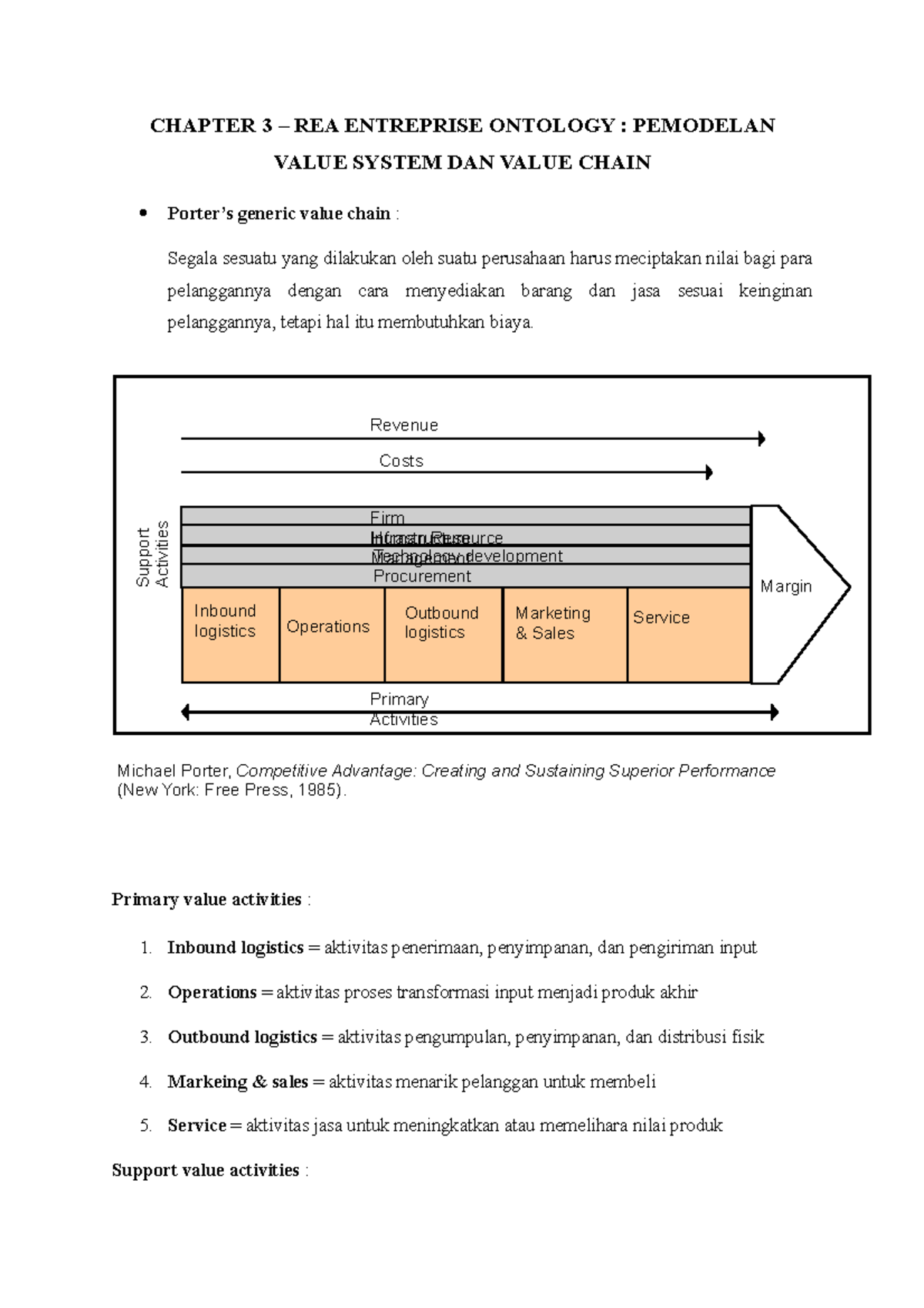 Pemodelan Value System dan Value Chain: Kajian Tentang Aktivitas Nilai ...
