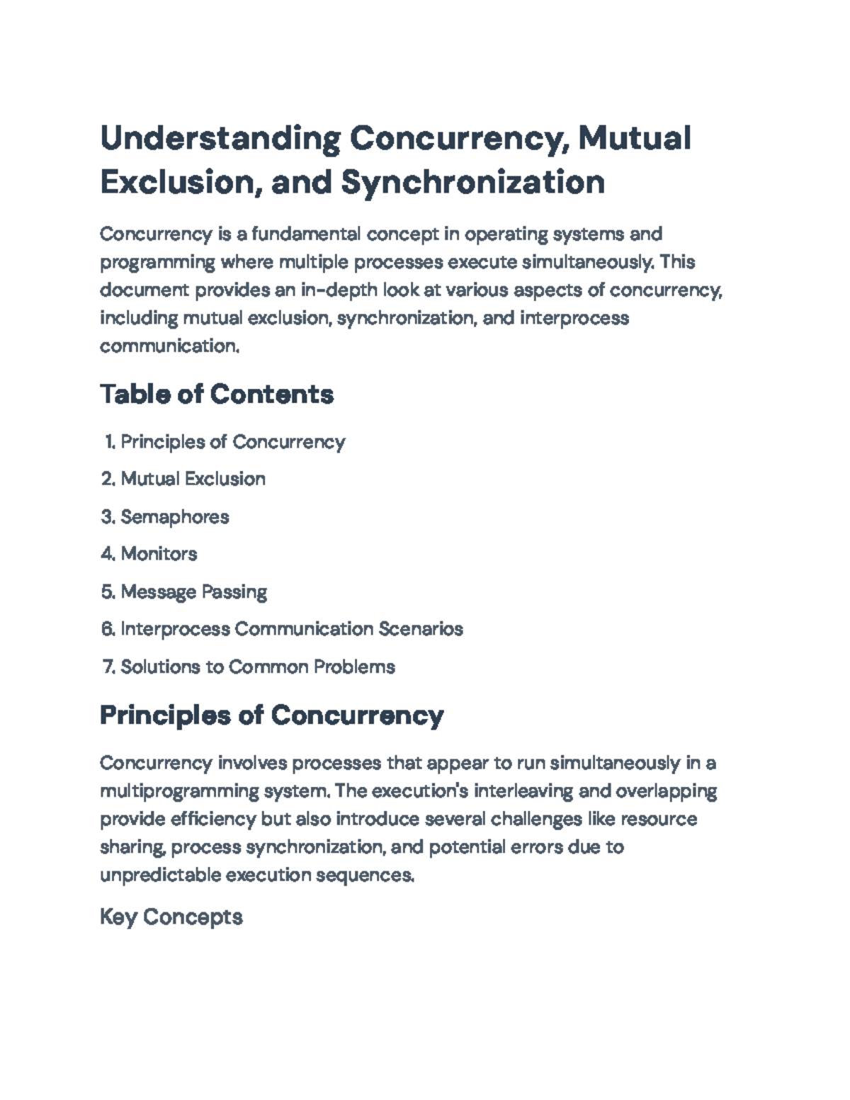 Concurrency, Mutual Exclusion, and Synchronization in OS - Understanding Concurrency, Mutual ...