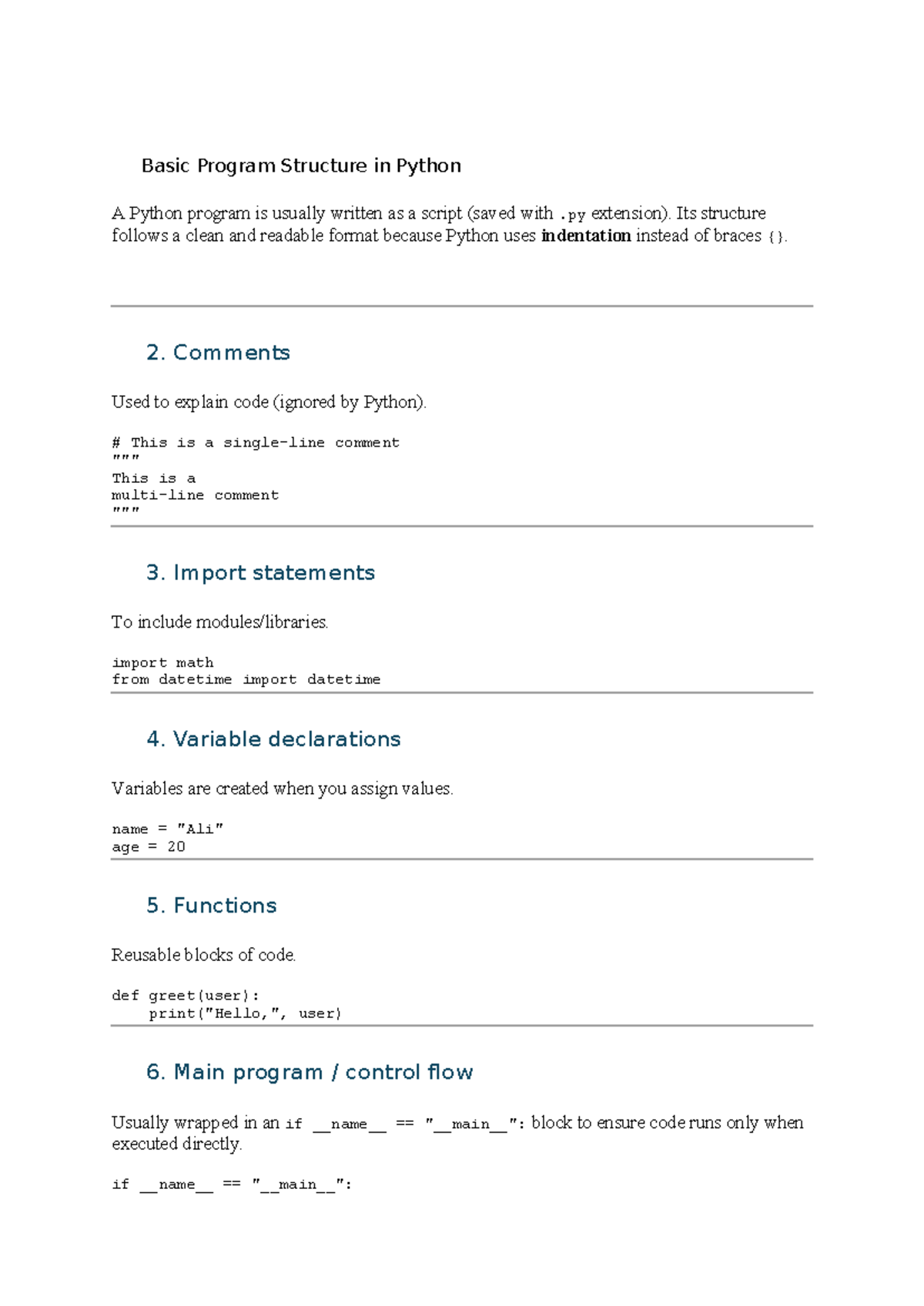 Introduction to Python Basics: Structure & Syntax (CSE 101) - Studocu