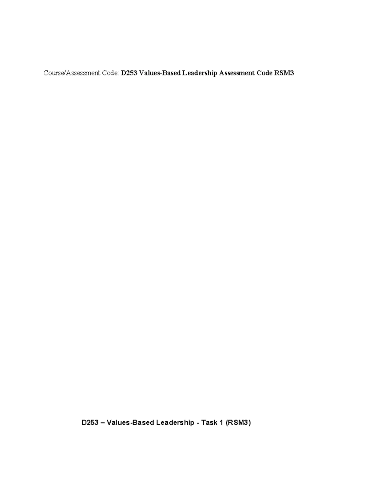 D253 Task 1 - Passed PA - Amelia Berg 12-10- D235 Task One Western ...