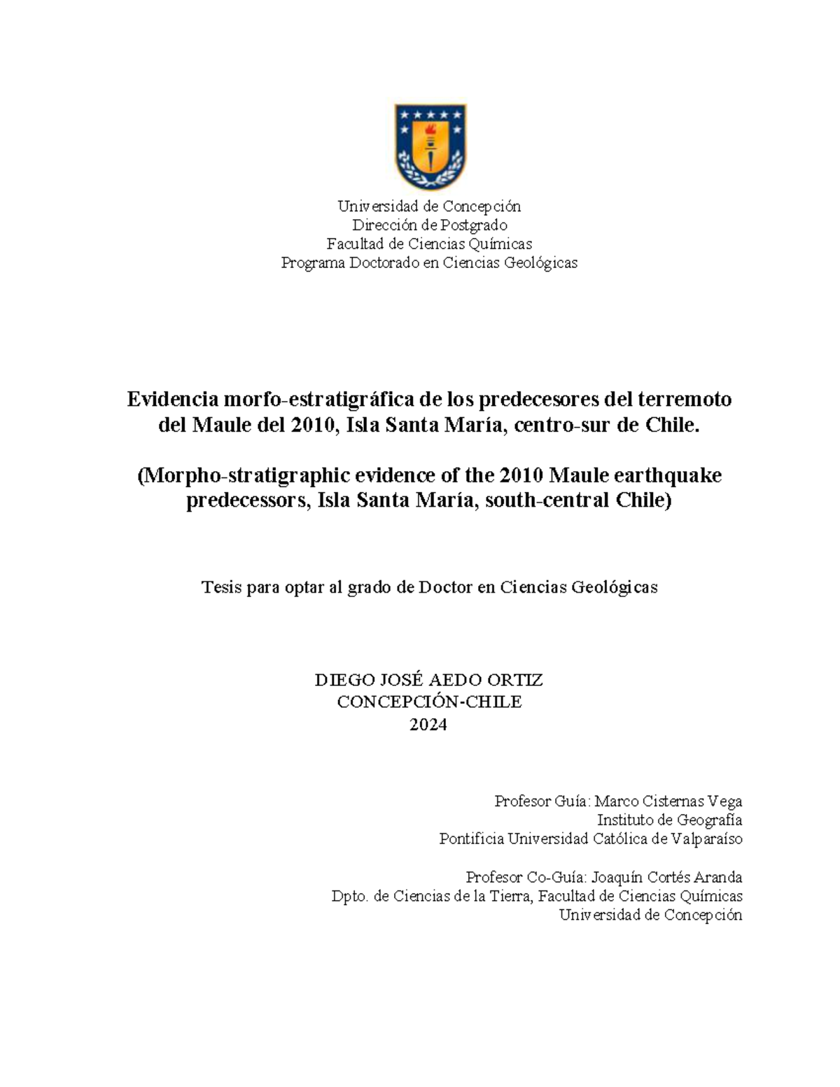 Tesis Doctoral: Paleosismicidad y Morfoestratigrafía del Terremoto de ...