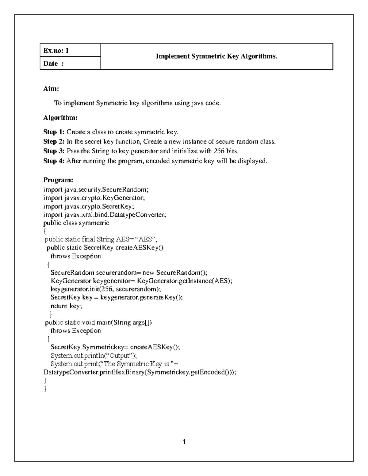 CCS 354 - Network Security Lab: Implementation and Analysis of Key Algorithms - Studocu