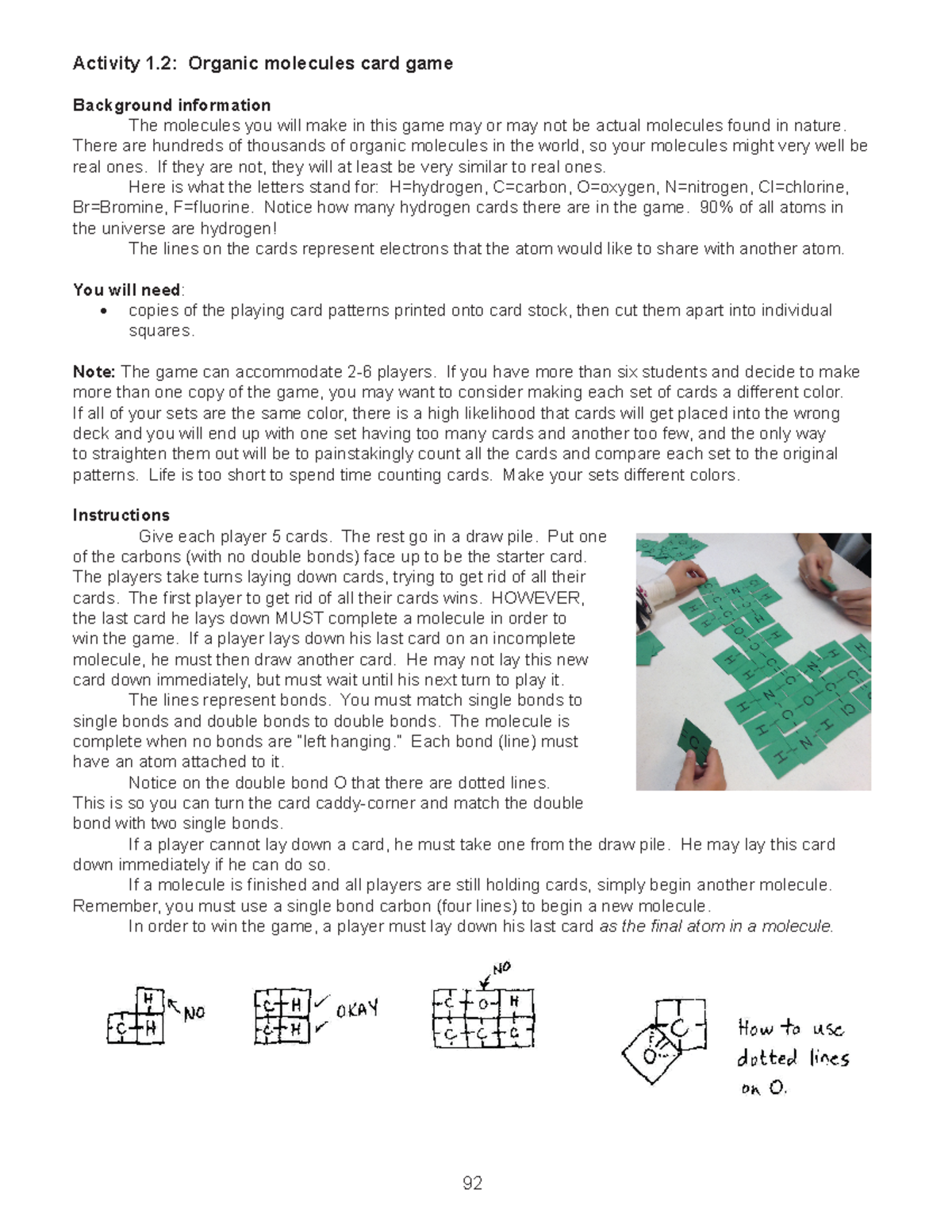Organic-molecules-game - Activity 1: Organic molecules card game ...