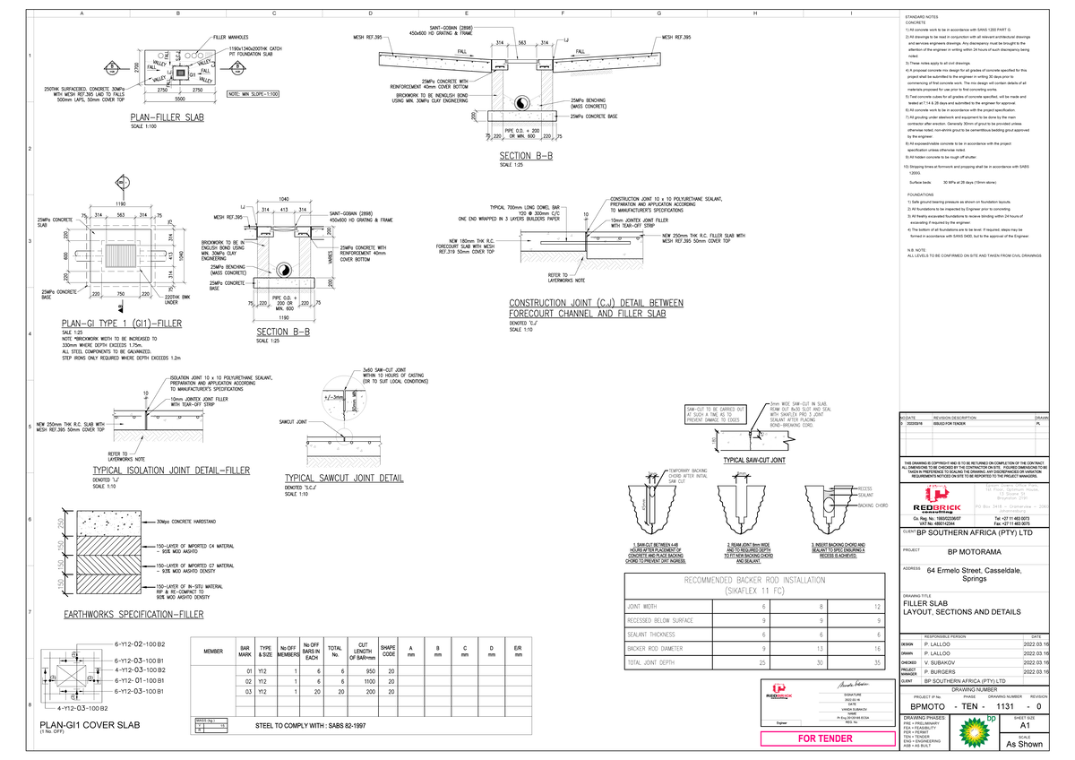 BPMOTO TEN 1131 - Concrete Work Standard Notes and Guidelines - Studocu