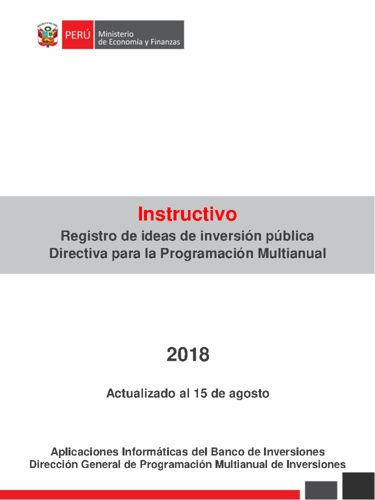 Instructivo registro ideas inversion - Instructivo Registro de ideas de inversión pública ...