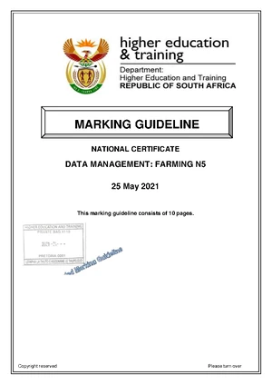 Computer Practice N5 MEMO JUNE 2021 - NATIONAL CERTIFICATE COMPUTER ...