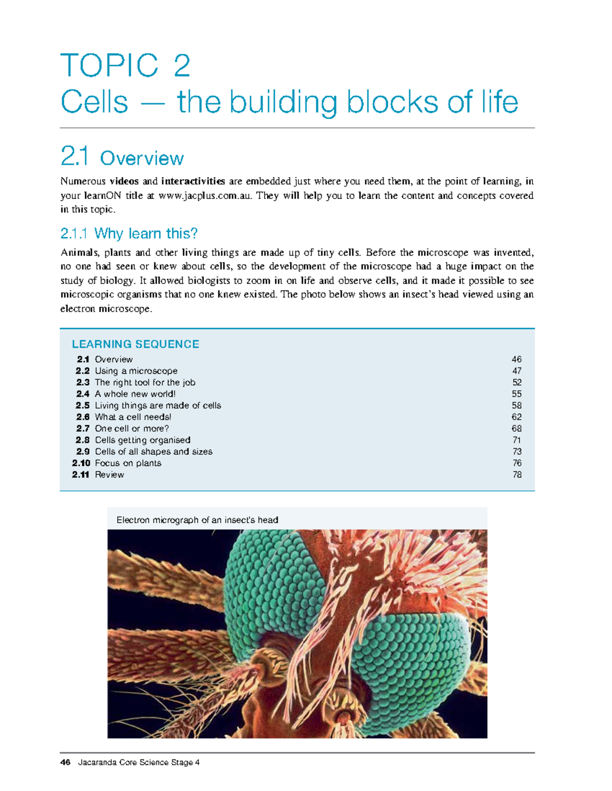 Cells: The Building Blocks of Life - Jacaranda Core Science 46 - Studocu